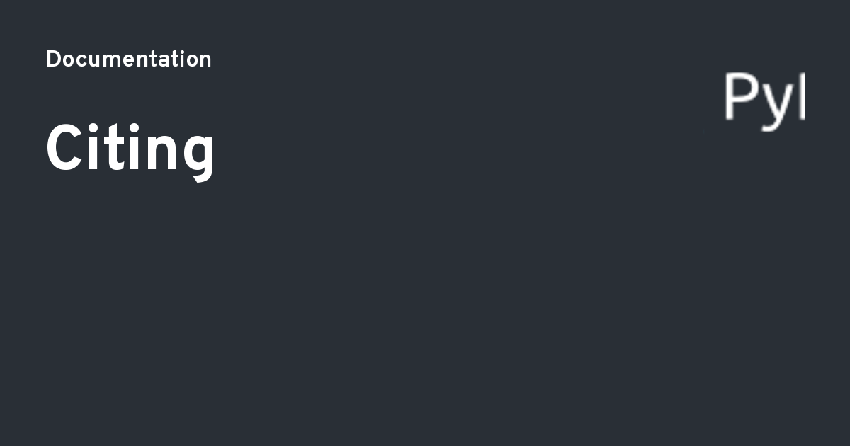 Citing - Documentation