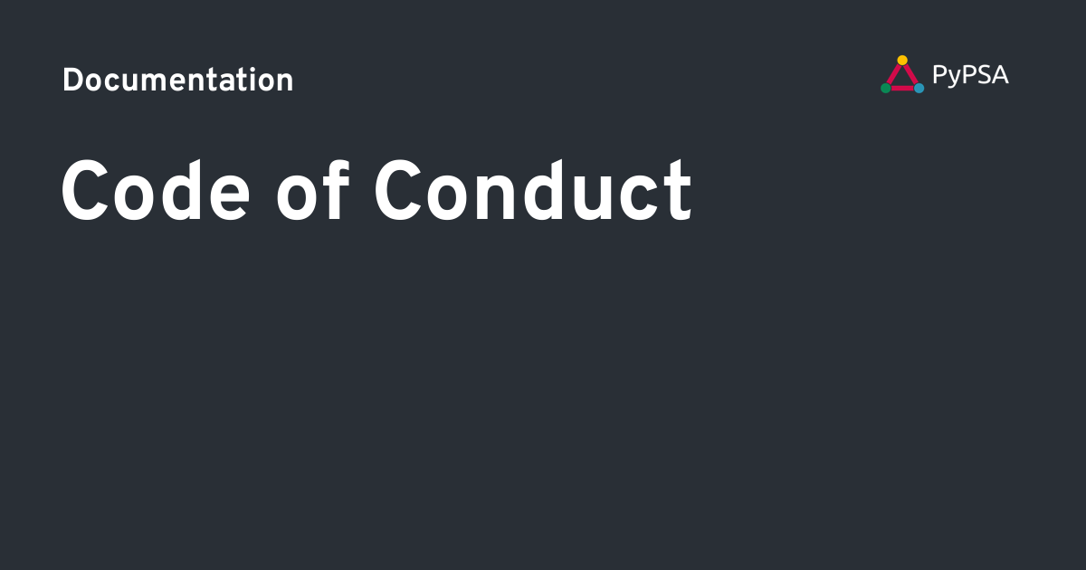 Code of Conduct - Documentation